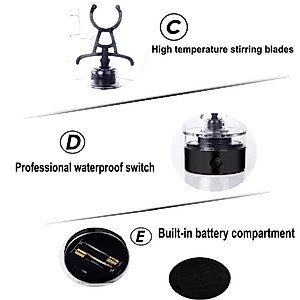 Hemoton Protein Shake Mixer Shaker Bottle Mini Shake Blender Portable Protein Shaker Usb Rechargeable Blender Smoothie Blenders Battery Usb Blender Mixer for Drinks Cup Fitness