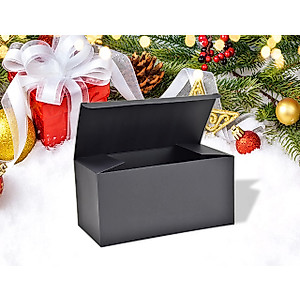 HUAPRINT Black Gift Box,Gift Boxes with Lids 9x4.5x4.5inch,24pcs Paper Gift Box Bulk,Rectangle Gift Boxes for Presents,Birthday,Bridesmaid Proposal,Groomsmen Engagements,Baby Showers, Christmas,Wedding Party Favor,Crafting Cupcake,Holidays