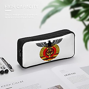 Coat of Arms of Germany Logo Pencil Case Stationery Pen Pouch Portable Makeup Storage Bag Organizer Gift