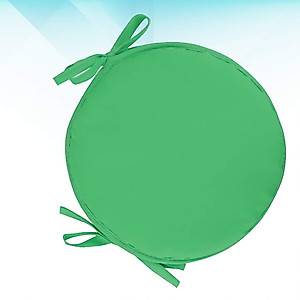 Garneck Round Chairs Seat Cushion Sponge Stool Pad Chairs Cover Slipcover with Rope Ties for 0ffice Home School Restaurant 38CM (Green)
