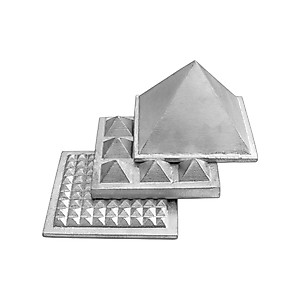 TREEMAISON Aluminium Multi Layer Pyramid | Three Layer Pyramid | 3inch | Pyramid Remedy | Energy Balancing | Maha-Vastu Remedy | Multi Layer Pyramid | Positive Energy | Zone Balancing |