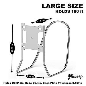 JBscoop Large Stainless Steel Hose Holder, Heavy Duty Hose Hanger