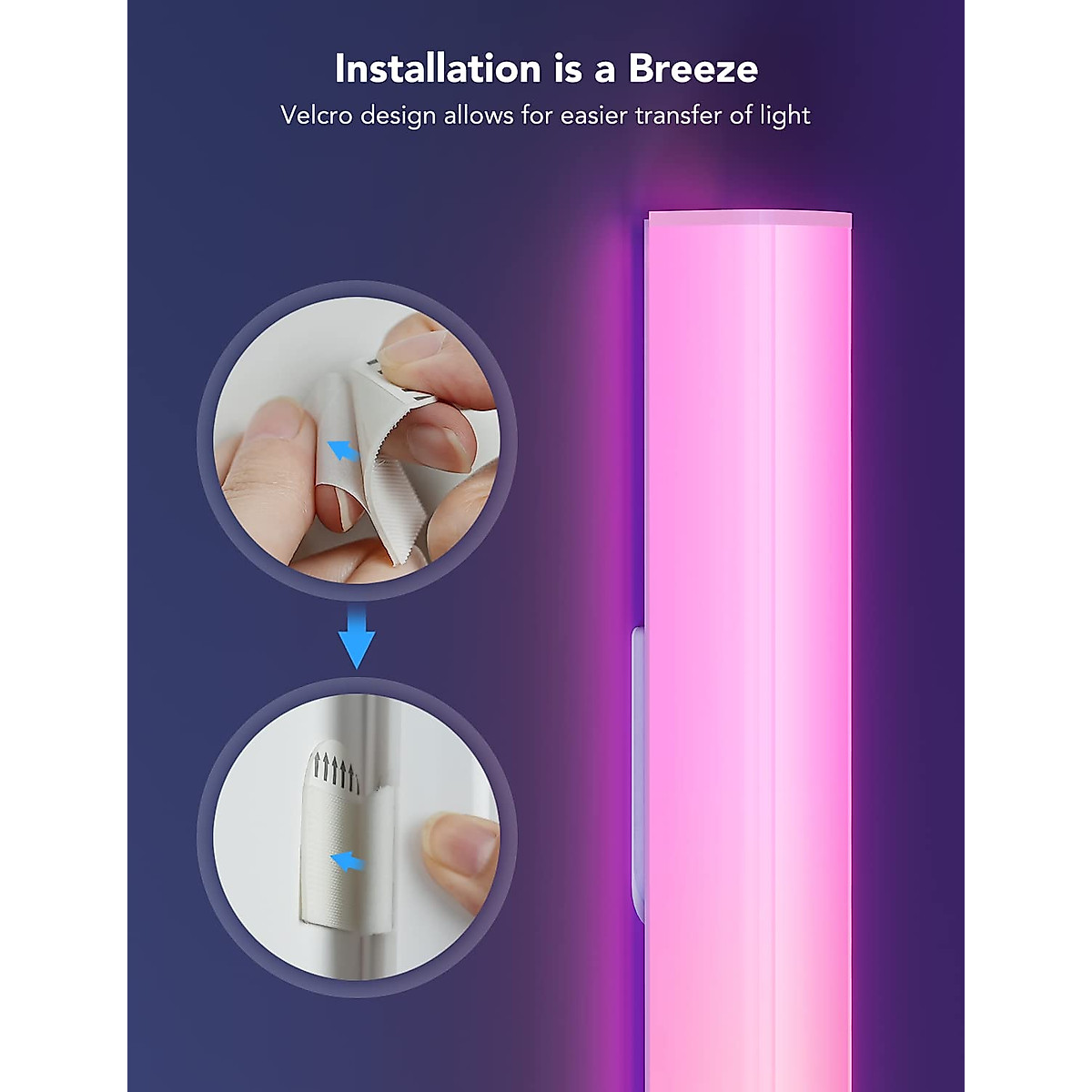 Govee Glide RGBIC Wall Lights, Music Wall Lights Works with Alexa and Google Assistant, Smart LED Light Bars for Bedroom, Living Room, Gaming Room, Party, Music Sync, 7 Panels Set (2 Sections/Panel)