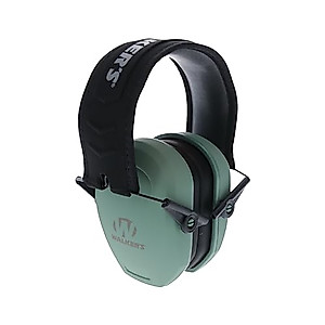 Walker's Earmuffs, Slim Passive-Sage Green w/FDE Logo, One-Size