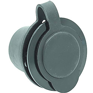 15A Weatherproof Outdoor Power Outlet by Journeyman-Pro 15 Amp 125 Volt NEMA 5-15R Receptacle Kit with Integrated 20" Extension Cord + Waterproof Rubber Cover (GCR1-BLACK)