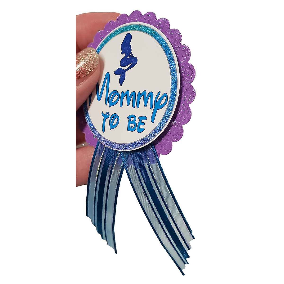 Daddy to Be & Mommy Pin Mermaid Baby Shower Pin to wear at Baby Shower, Purple & Turquoise Pin, It's a Girl, Baby Sprinkle