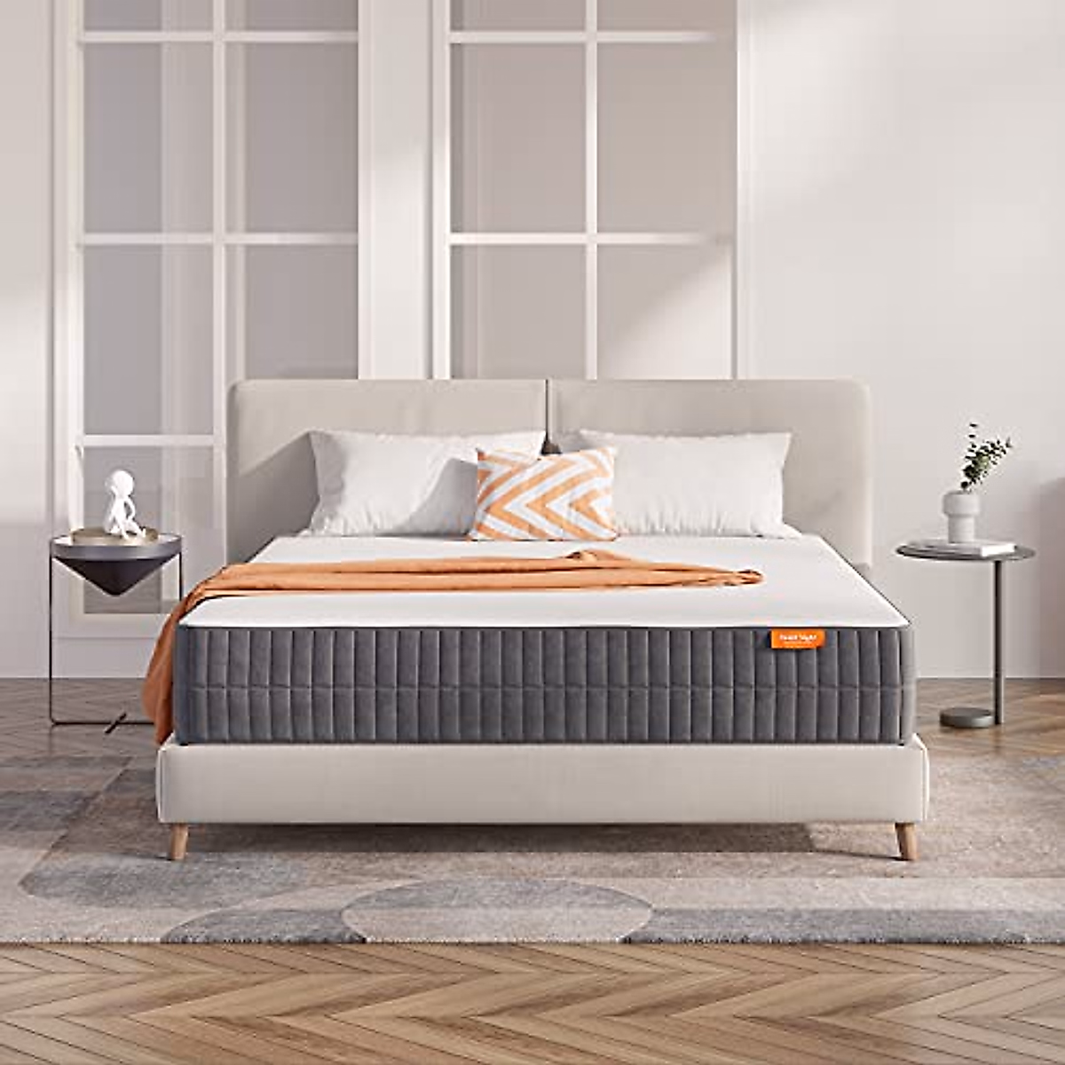 Sweetnight King Size Mattress, 10 Inch Gel Memory Foam Mattresses for Back Pain Relief/Motion Isolation & Cool Sleep, Flippable Comfort from Soft to Medium Firm, Sunkiss