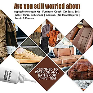50 Ml Leather Leather Repair Paint Gel,Advanced Leather Repair Gel,Leather Dye For Sofa,Vinyl Repair Kit For Jacket And Shoes,Leather Filler,Leather Scratch Repair,Leather Repair Kit For Car Seats