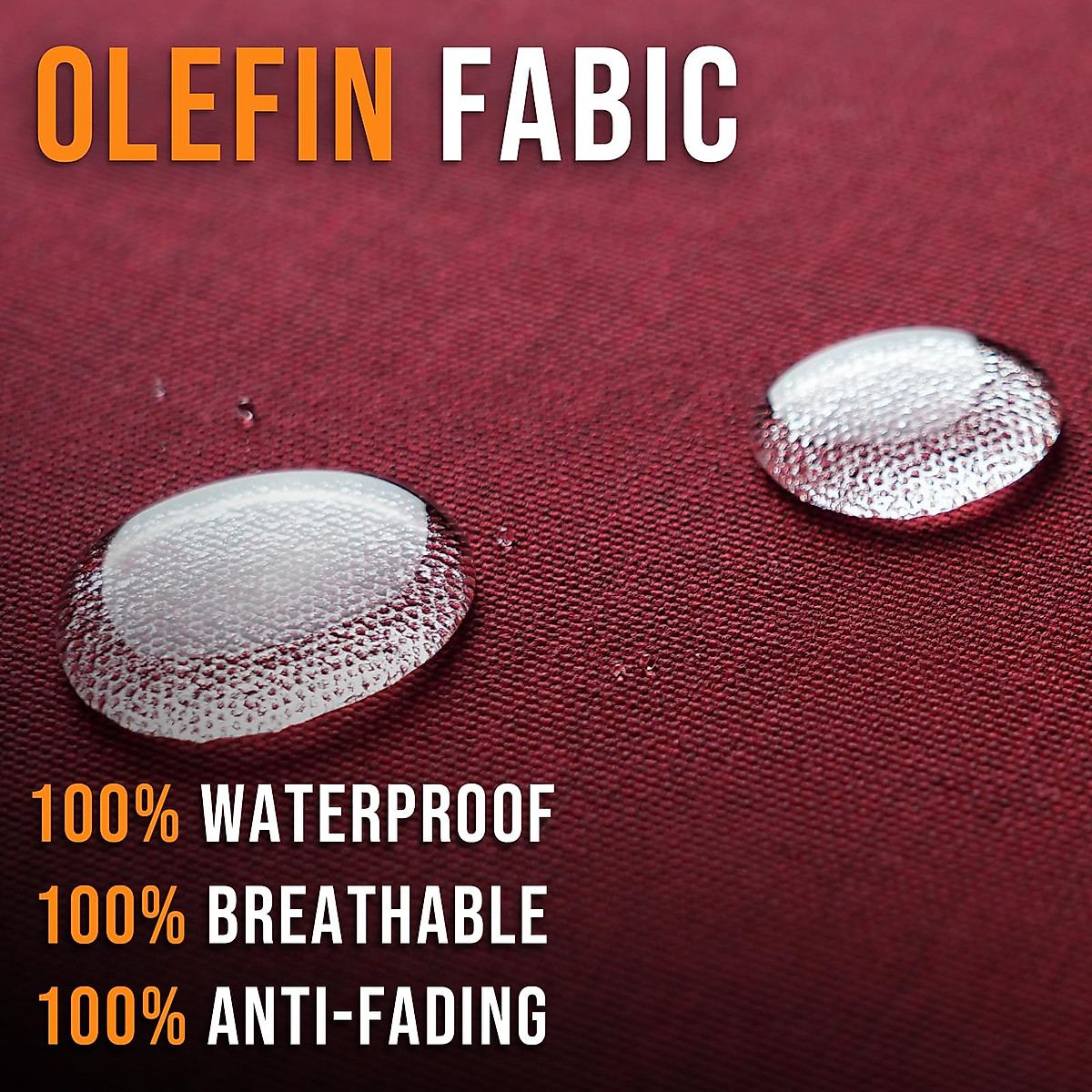 AOFEITE Outdoor Olefin Water-Resistant Bench Cushion, Weather and Fade Resistant 59”x 18”x 5” Patio Furniture Thickened Seat Pad with Handle and Adjustable Straps Ideal for Lawn, Garden, Red