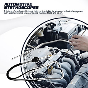 WINUERK Mechanic Stethoscope, Automotive Engine Diagnostic Sensitive Hearing Tool, Automotive Stethoscope Kit, Car Stethoscope Automotive Engine Diagnostic Tool for Cars, Trucks and Motorcycles