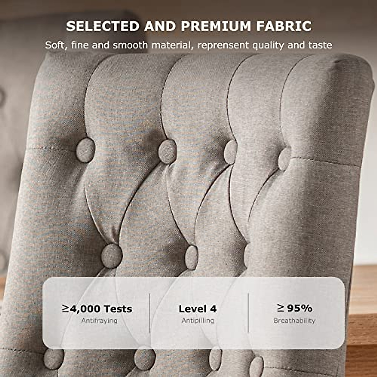 COLAMY LGR Dining-Chairs, Set of 2, Light Grey