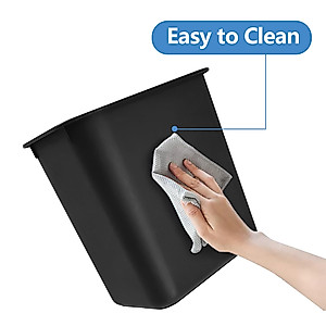 zooyeea Office Trash Can, 5 Gallon Small Trash can, Slim Modern Bin, Black Trash Can, for Office/Bedroom/Kitchen/Bathroom