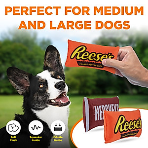 HERSHEY'S Dog Toys - Cute Puppy Toys, Chocolate Dog Chew Toy, Small Dog Toys, Candy Pet Toys, Squeaky Dog Toys for Small Dogs, Puppy Chew Toys, Plush Dog Toy Pack, Rope Toy Pack, Reese's Dog Chew Toy