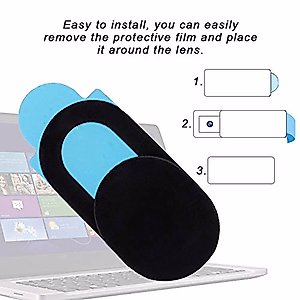 Shanrya Webcam Cover, Web Camera Cover, Quantity Optional for Tablets Smartphones Laptops Desktop Computers(6 Pieces)