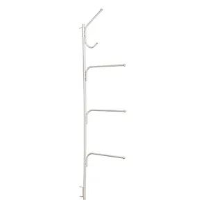 Household Essentials Hinge-It Clutterbuster Family Towel Bar, Valet White