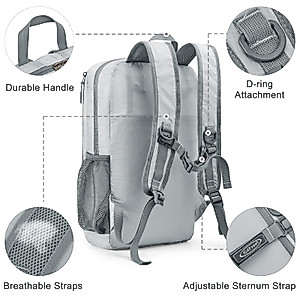 G4Free 16L Lightweight Hiking Daypack Packable Small Backpack Water Resistant Shoulder Bag for Travel Outdoor Men Women