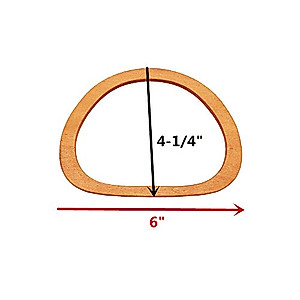 Model Worker 4PCS MDF Oval Shaped Handles Replacement for Handmade Bag Handbags Purse Handles (Light Brown)