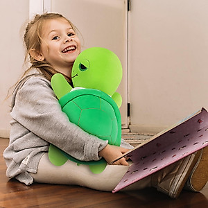 Achwishap Turtle Stuffed Animal,Cute Plushies Turtle Pillow,Cute Stuffed Animal Plush Toys Turtle Plush,Soft Tortoise Body Pillow Gifts for Kids Adults Birthday(Tortoise,14”)