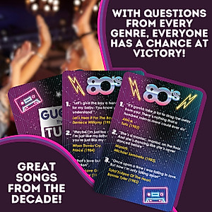 Boxer Gifts Eighties Guess That Tune Music Card Games for Adults and Families | Song Lyrics Game Night - Name The 80s Song Trivia | 1980s Nostalgia Gifts for Music Lovers