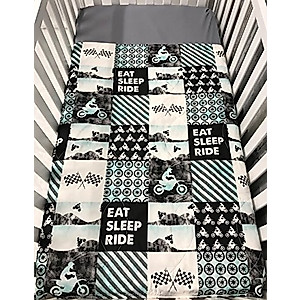 Baby Nursery/Toddler Crib Set, Motorcycle, Dirt Bikes, Motorcycles, Chevron, Nursery Room, Babylooms