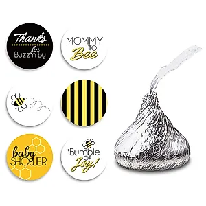 270 PCS Bee Baby Shower Decorations Stickers, Bee Candy Stickers, Baby Shower Stickers, Baby Shower Candy Stickers. (Bee Decorations (018))