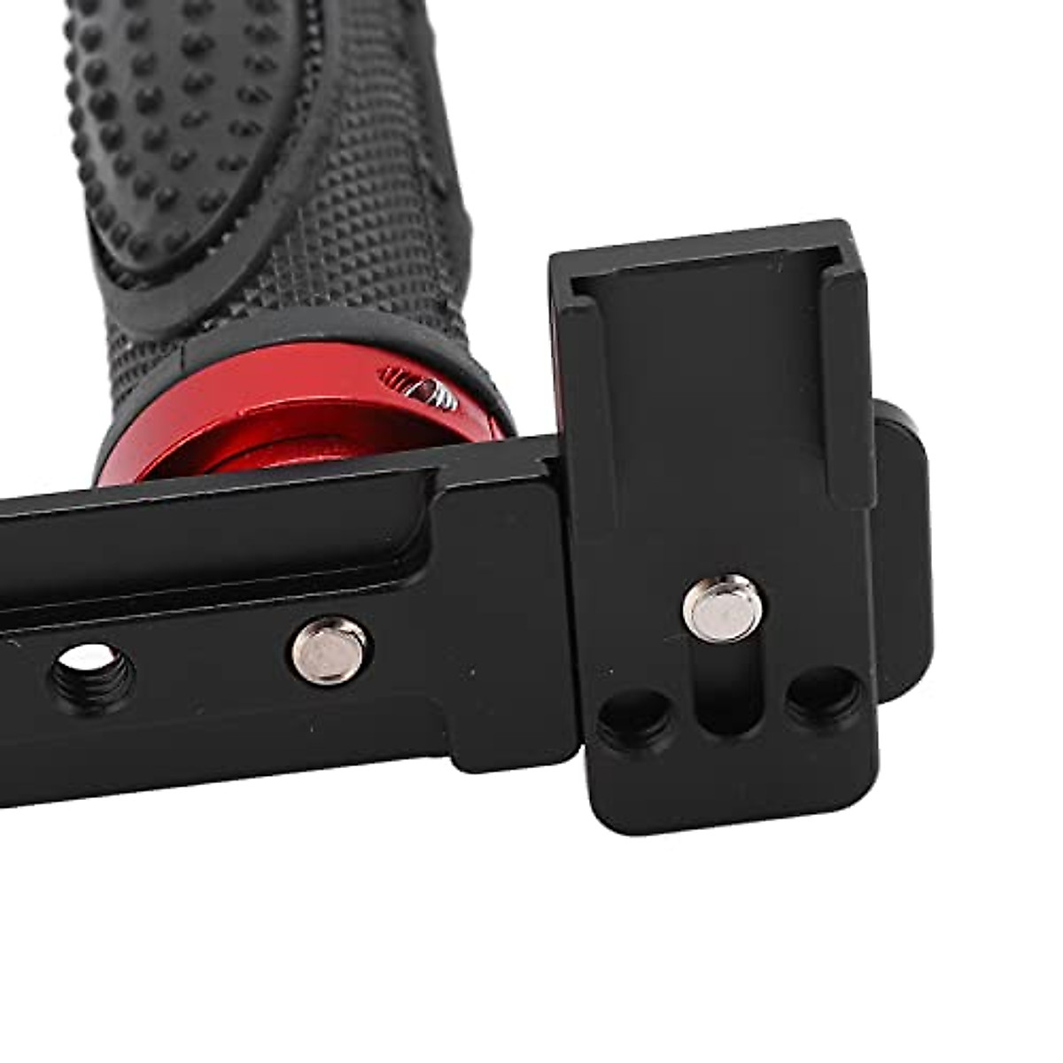 Velaurs Handheld Camera Stabilizer Holder, Anti Slip Heavy Duty Alloy Portable 1/4 Inch Handle Grip Stabilizer for Action Camera for Smartphone for LED Video Light