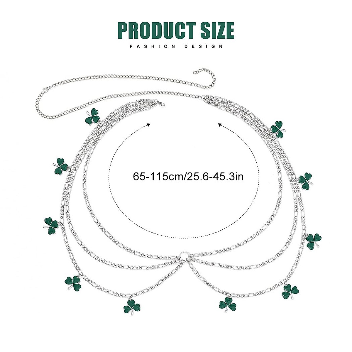 Asooll Layered Waist Chain Silver Belly Body Chains Bikini Belly Jewelry Fashion Beach Rave Party Club Body Accessories Jewelry for Women and Girls