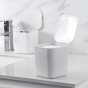 Luxshiny Laundry Pod Container with Lid Plastic Laundry Pod Holder Laundry Powder Dispenser Laundry Container for Laundry Room Decor White