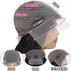 Sphakl 13x4 Body Wave Lace Front Wigs Human Hair 180% Density HD Lace Front Wigs For Women Human Hair Pre Plucked Lace Frontal Wigs Human Hair (26inch)