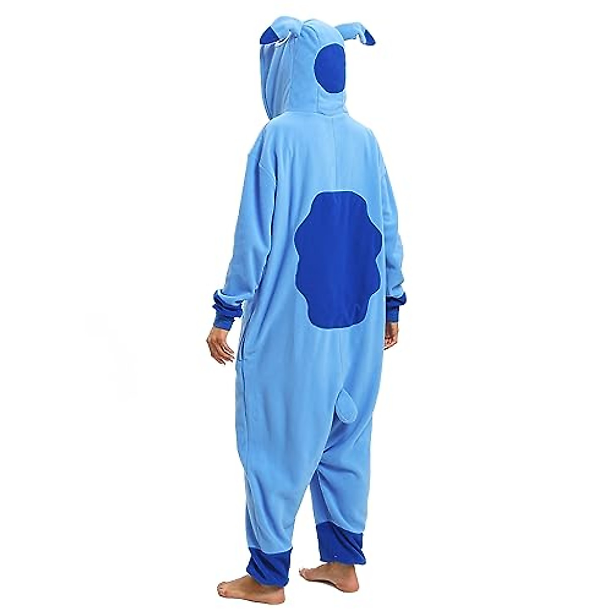 Wishliker Unisex Adult Onesie Pajamas Animal Onesies Women Men Christmas Halloween Cosplay Costume Sleepwear Blue