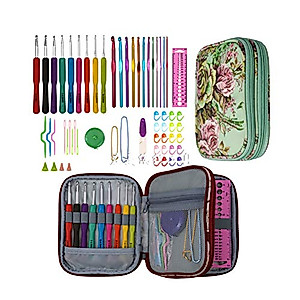 SUPVOX Knitting Yarn Storage Bag Tote Organizer for Yarn Crochet Hooks Needles Wool 19x19cm