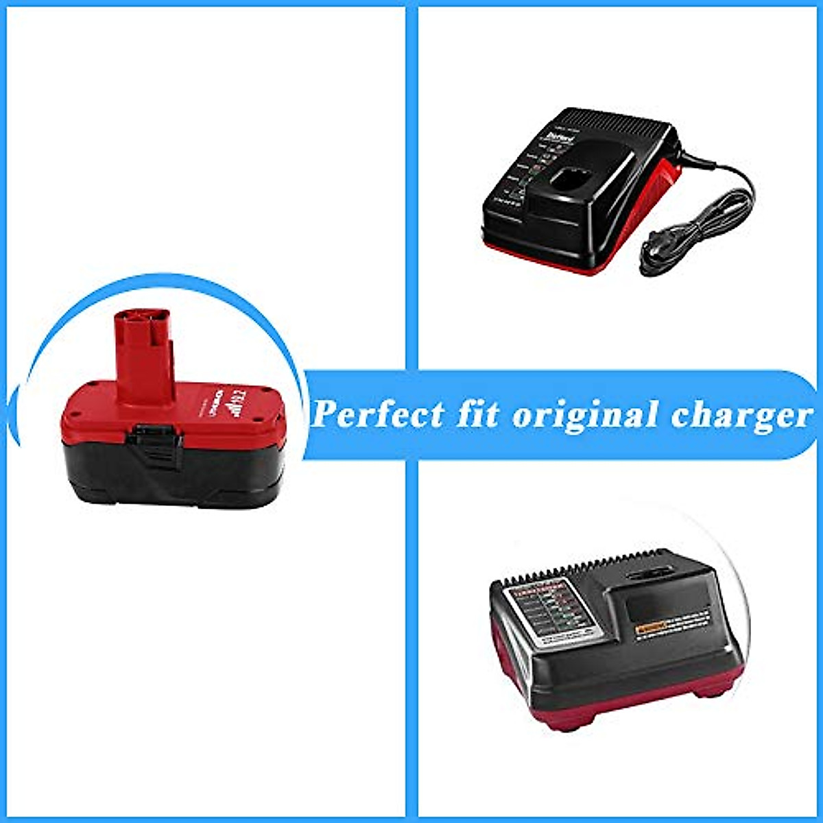 Forrat 6.0Ah 19.2 Volt Replacement for Craftsman 19.2V Lithium Battery Compatible with Craftsman 19.2 Volt DieHard C3 Battery 130279005 11375 1323903 130211004 11045 315.113753 315.115410 315.11485