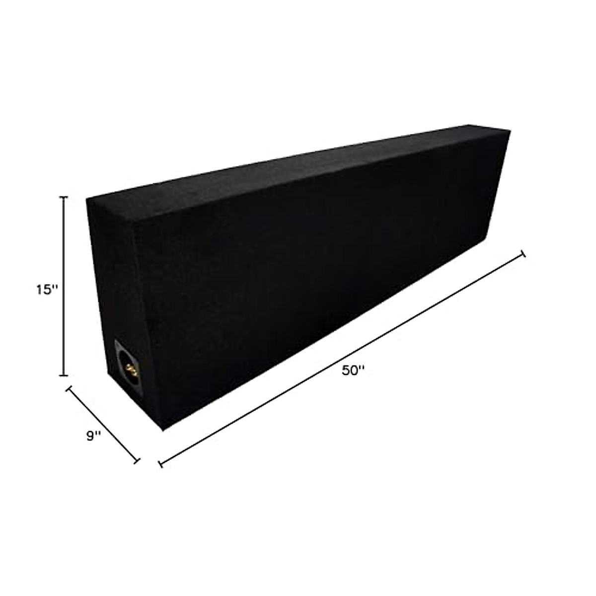 American Sound Connection Dual 12" Subwoofer Regular Standard Cab Truck Sub Box Enclosure 5/8" MDF - Black