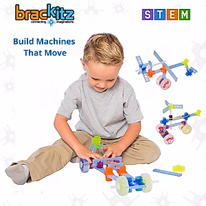 Brackitz Driver STEM Building Toy for Kids Ages 4, 5 and 6+ Year Olds | Boys & Girls Creative Fun Learning Toys | Best Educational Construction Engineering Kit for Children | 43 Piece Set