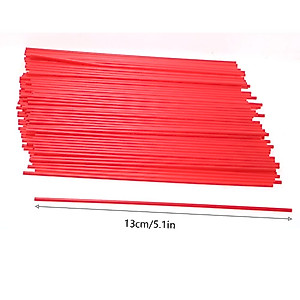 200 Pieces Spray Can Straws,Plastic Replacement Spray Can Extension Straw (Red)