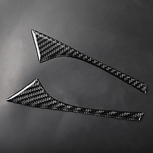 PJFUS Real Premium Carbon Fiber Car Window A-Pillar Triangle Panel Anti-Collision Cover Soft Sticker Compatible with Toyota Supra GR A90 A91 MK5 2019-2022 Auto Exterior Trim Accessories Black 4pcs