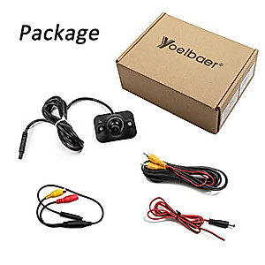 BIGFOX Back up Camera IP67 Waterproof 140°Adjustable Lens Rear View Mirror Camera with Induction Lighting Super Wide Viewing Great HD Night Vision Back Up Camera Systems for Car Truck SUV