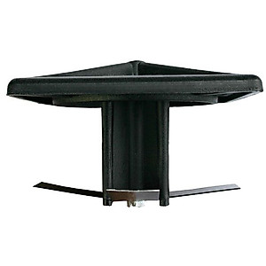 3-1/2" Square Light Pole Top Cap- Black Plastic