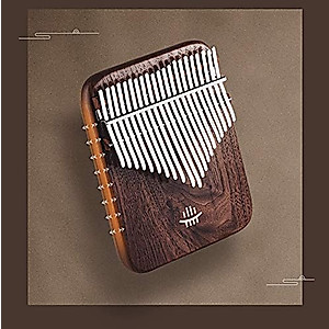 Hluru Kalimba 21 Key | Quality America Dark Walnut Wood Keyboard Thumb Piano | Calimba Musical Instruments | Professional Music Birthday Gifts