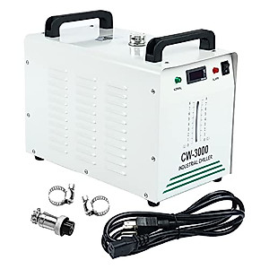 DasMarine CW-3000 Water Chiller,8L Industrial Water Chiller,Thermolysis Type Water Cooling Chiller Machine,110V Economic Water Cooling Equipment for 60W 80W Laser Engraving Machine