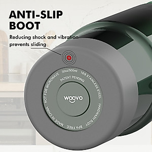 WOOVO 30oz Water Tumbler with Handle, Insulated Mug with Straw and Lid, BPA Free Reusable Double Wall Stainless Steel Water Bottle, Travel Cups Stay Cold, Green