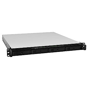 Synology RackStation RS1619xs+ NAS Server with Xeon 2.2GHz CPU, 64GB Memory, 72TB HDD Storage, 1TB M.2 NVMe SSD, 4 x 1GbE LAN Ports, DSM Operating System Bundle with Rail kit