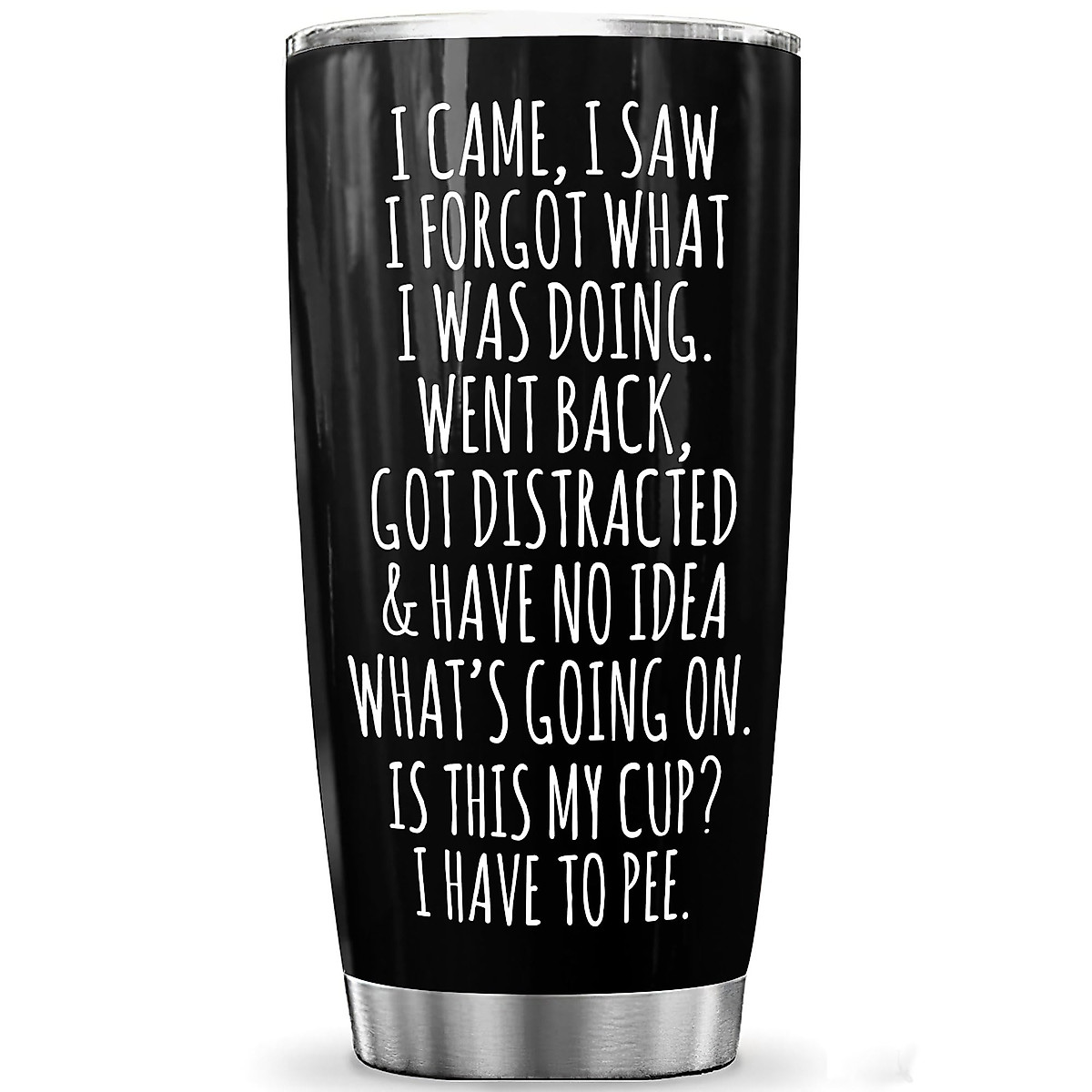 20oz Tumbler With Lid I Came I Saw I Forgot Coffee Mug – Funny Birthday Gifts for Old People Senior Citizens Elderly Grandpa Dad Senior Friends Old Guy Insulated Stainless Steel Tumblers Travel Mug