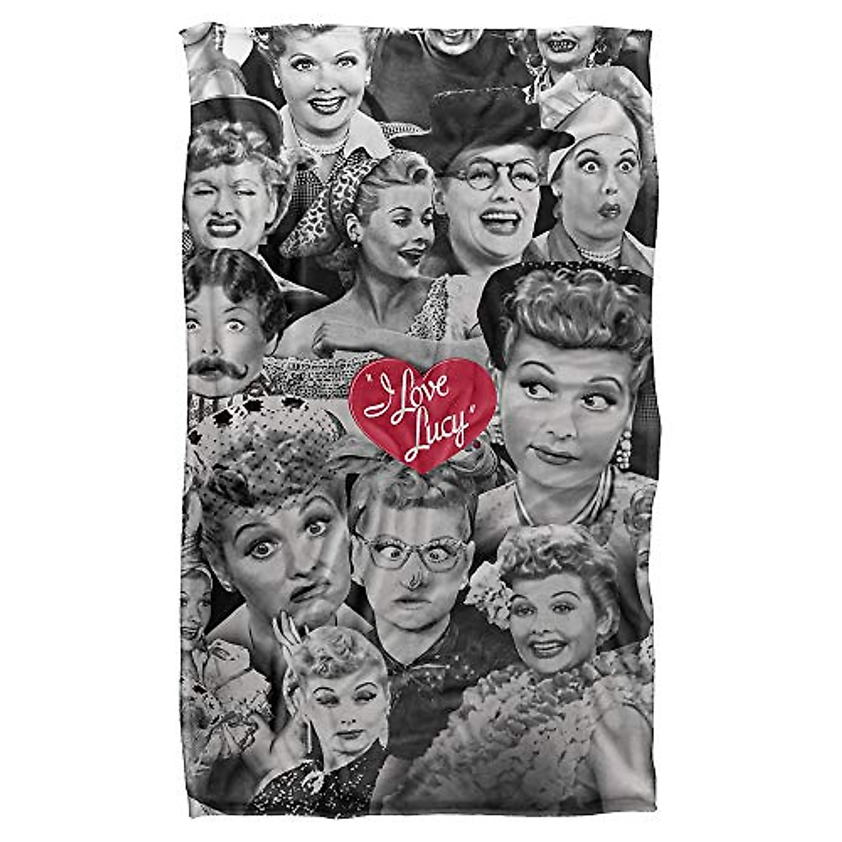 Trevco I Love Lucy Faces Silky Touch Super Soft Throw Blanket 36" x 58"