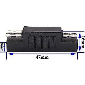 zdyCGTime 4Pack SAE Connector SAE Polarity Reverse Adapter 1.9"x0.28" Gender Charger, Solar Panel Battery Power Charger SAE Male to Male Plug Changer Adapter
