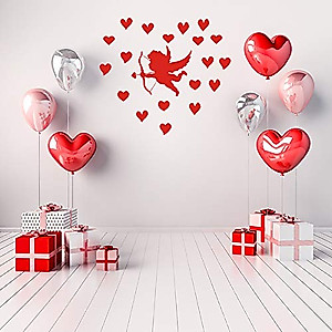 Valentine Day Decor Cupid Angel Wall Decal Love Arrow Decals Heart Wall Decor Love Heart Wall Stickers Family Kids Room Home Wall Window Couple Bedroom Decoration