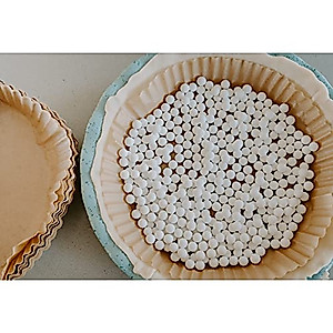 BakeBarn Parchment Paper for Pie Weights and Pans, Plastic Free Packaging, Pre Formed fit 8,9,10 Inch Dish, Natural Unbleached Food Grade Non-Stick Liners, High Heat Safe, Designed in USA, 50 Sheets