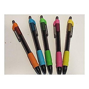 SET OF 5 MAX GLIDE TROPICAL COLORS GEL BALLPOINT PENS-ENJOY WRITING AGAIN
