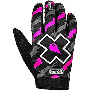 Muc Off Bolt MTB Gloves, L - Slip-On Cycling Gloves for MTB/BMX/Gravel/Road Bikes - Touch Screen Compatible Mountain Bike Gloves for Men and Women
