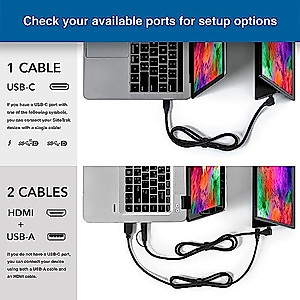 SideTrak Solo Pro Portable Monitor 15.8” FHD 1080P LED Anti-Glare IPS Screen | Works with Mac, PC, Chrome, PS4, Xbox & Switch | Powered by USB or Mini HDMI | Built-in DisplayPort, Speakers & HDR